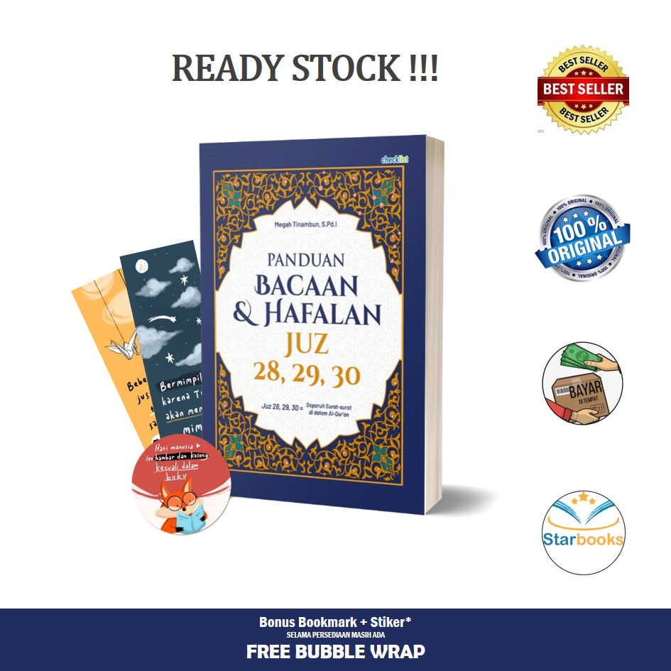 Jual Buku Panduan Bacaan & Hafalan Juz 28, 29, 30 - Checklist (Agama ...