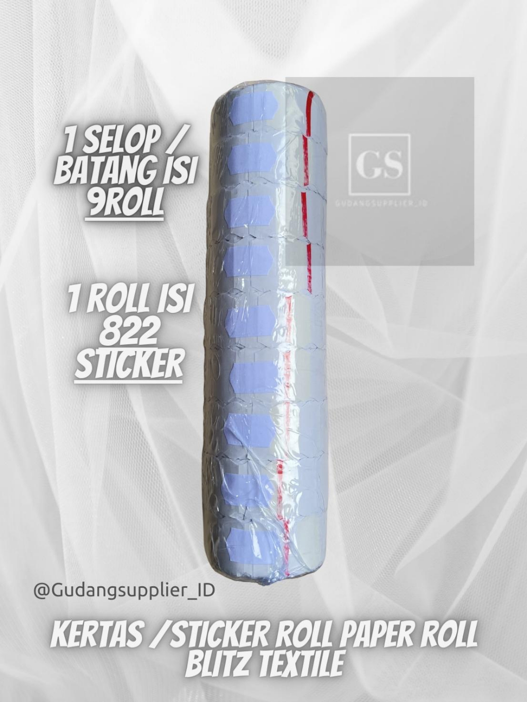 Jual kertas roll paper roll blitz textile / sticker blitz / label blitz ...