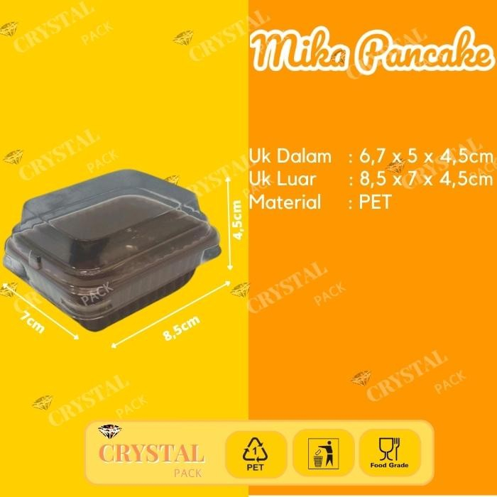 Jual 1 Dus Mika Pancake Durian Mini Mika Sushi Tempat Kue Kotak puding ...