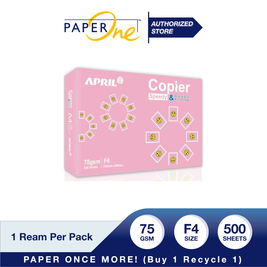 Jual Copier Happy F4 75gr 1Rim ( 500 lembar ) kertas HVS | Shopee Indonesia