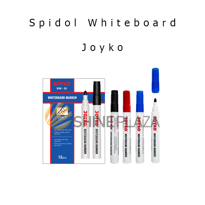 Jual Spidol Papan Tulis Hitam Biru Merah Whiteboard Joyko White Board ...