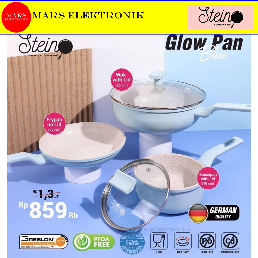 Jual STEIN COOKWARE - GLOW PAN BLUE SERIES SATUAN / SET - BLUE - GERMAN ...