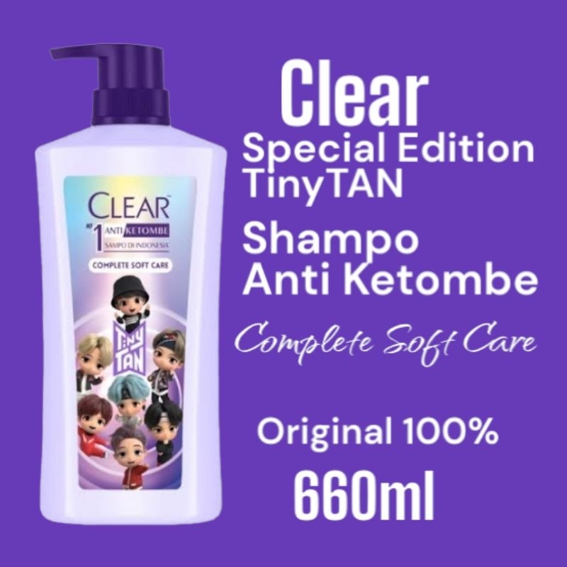 Jual Clear Shampo Anti Ketombe Complete Soft Care TinyTAN Special Edition 660ml | Shopee Indonesia
