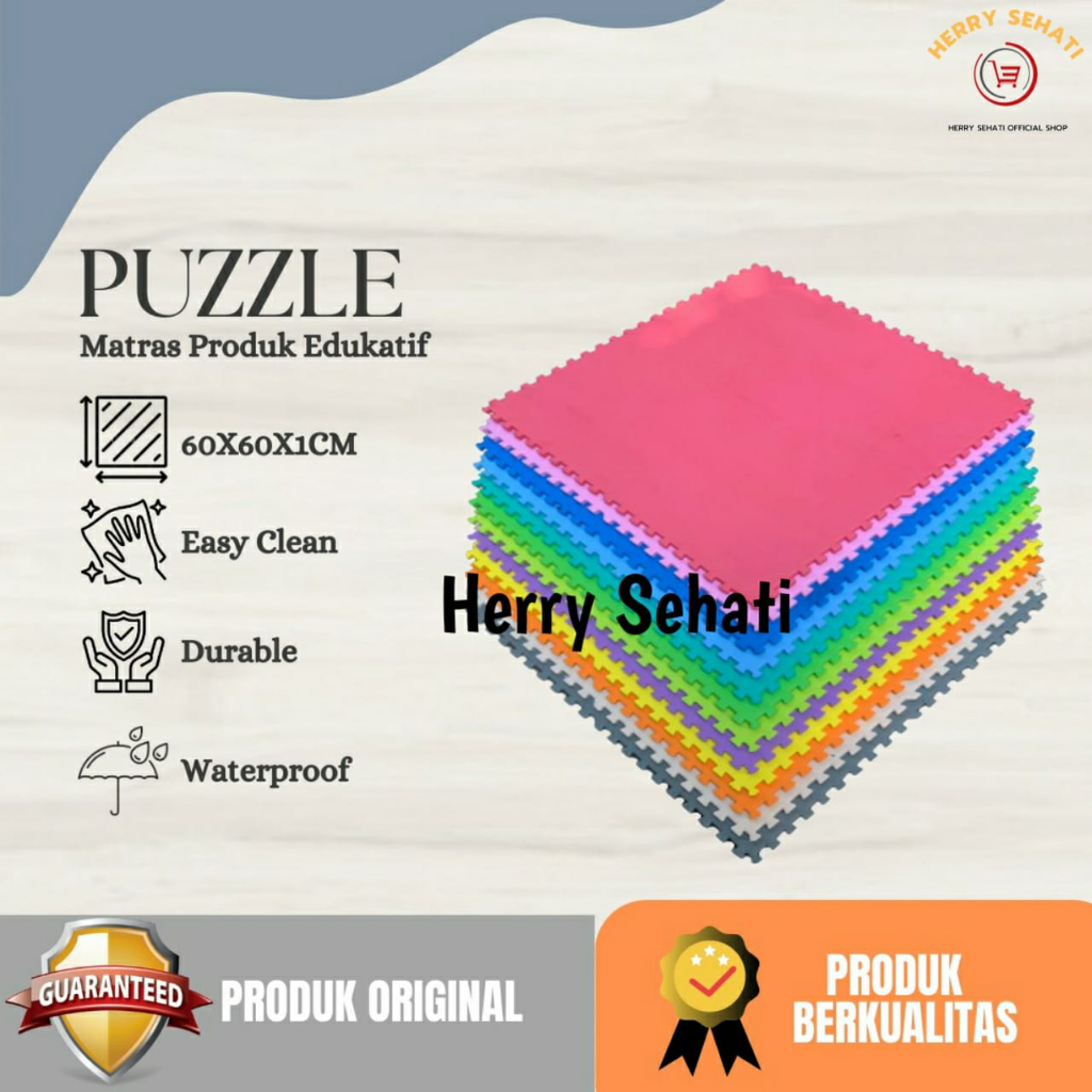 Jual Eva Matras Puzzle Polos Karpet Puzzle Bayi 60x60x1cm (isi 4 pcs ...