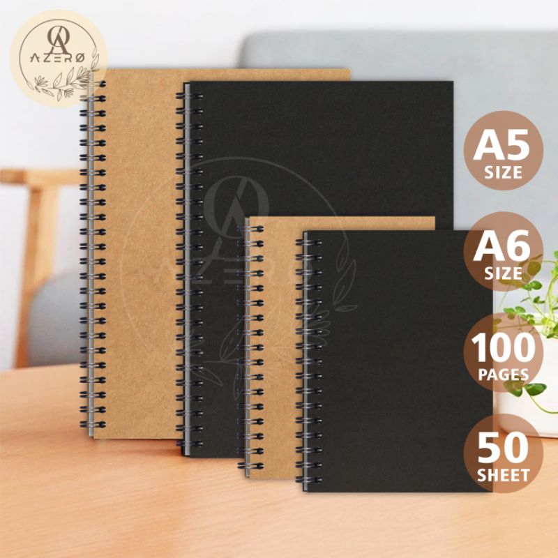 Jual Buku Sketsa Sketchbook Polos A5 / isi 100 Halaman Brown Paper ...