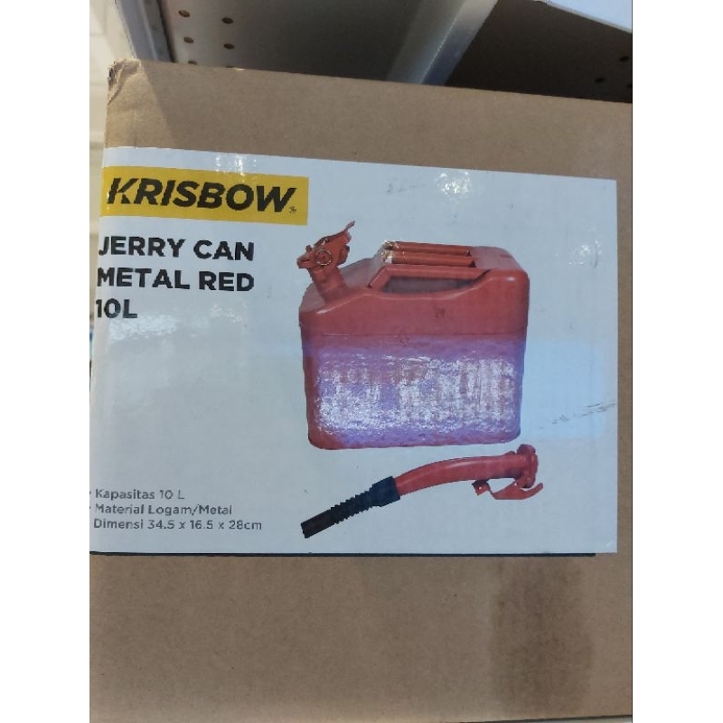 Jual jerigen jurigen bensin solar bahan bakar 10 liter bahan besi jerry ...