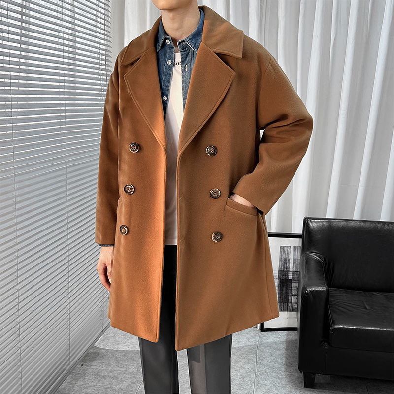 Jual COAT PRIA WOOL WINTER GAYA KOREA | Shopee Indonesia