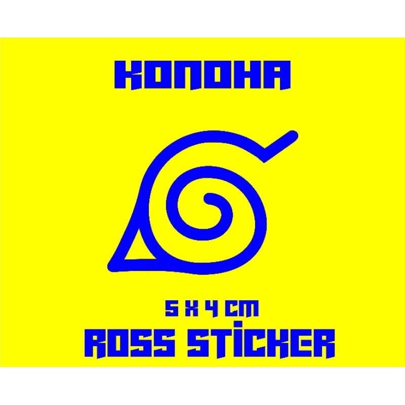 Jual cutting sticker logo karakter anime Naruto, sticker logo konoha ...