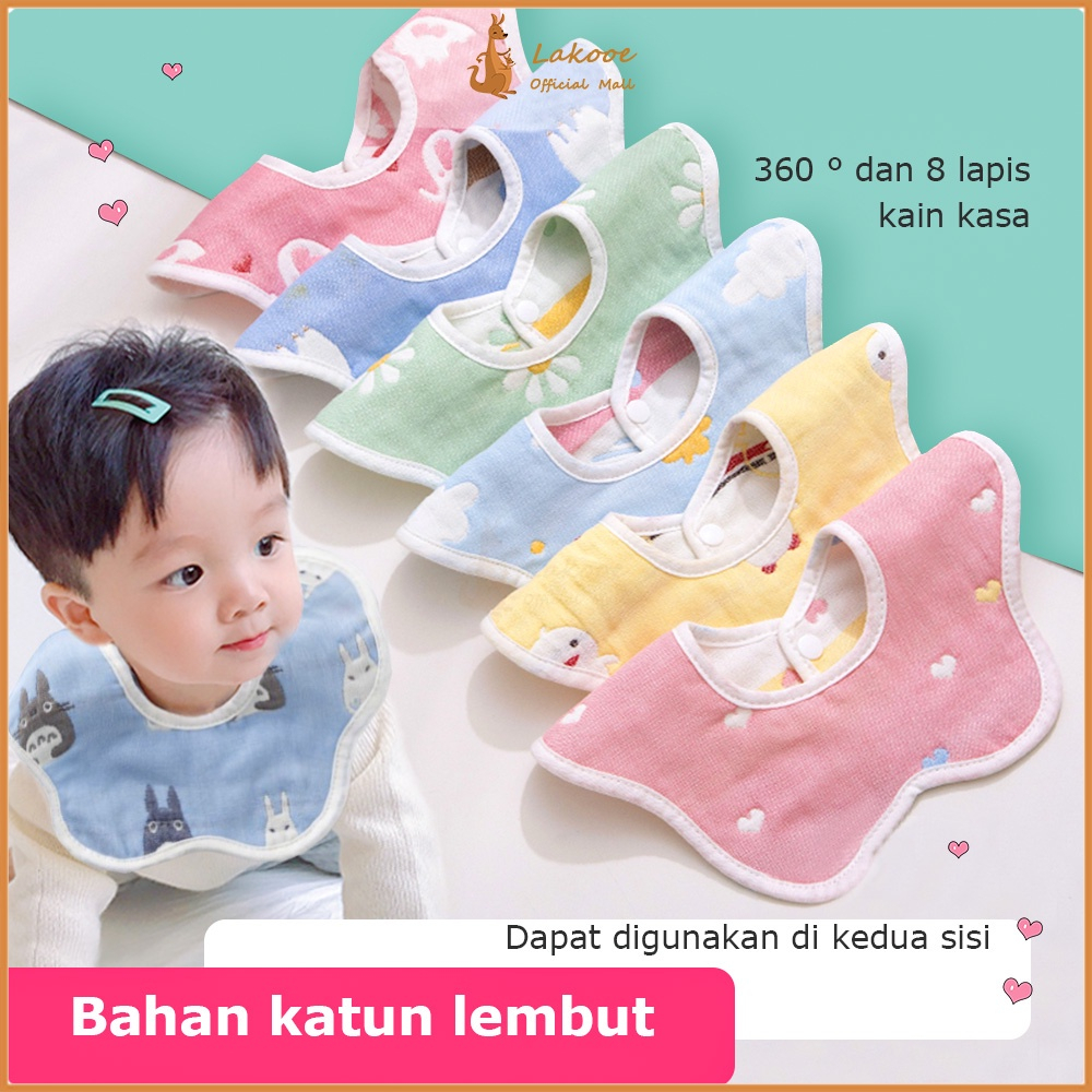 Jual Celemek slabber bayi kartun lucu Handuk Air Liur Bayi 360 berputar ...