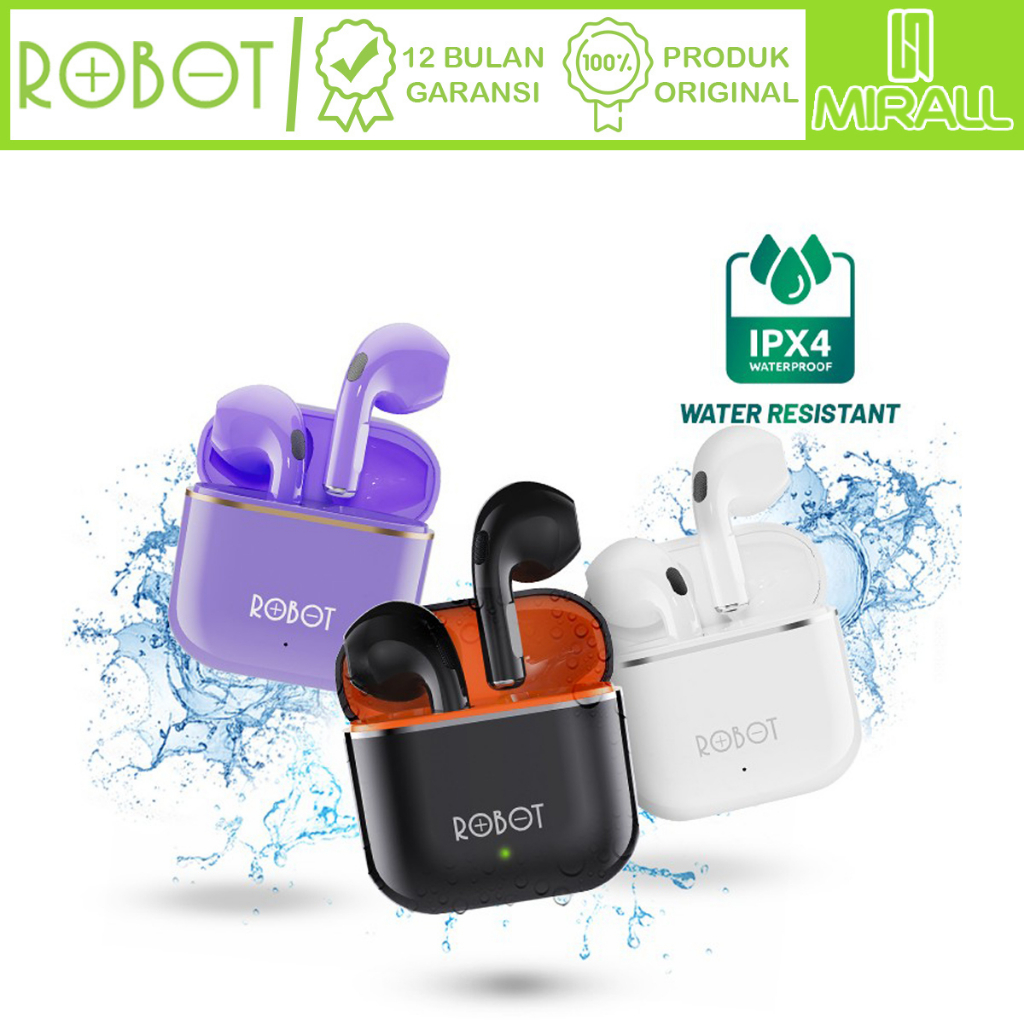 Jual ROBOT T50S Airbuds Wireless Robot Bluetooth Earphone TWS ORIGINAL ...