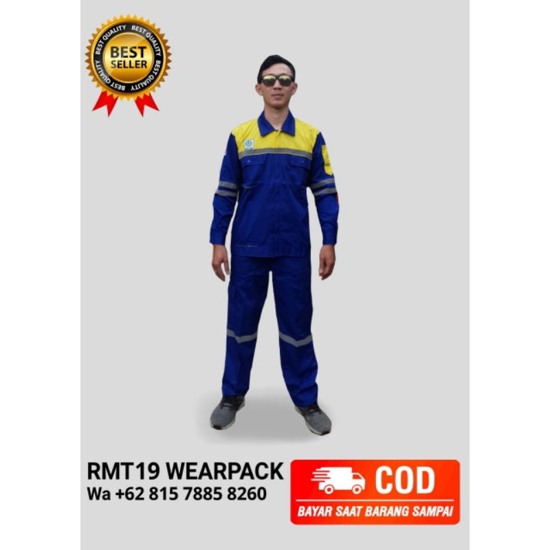 Jual baju Wearpak setelan safety K3 Lengan panjang baju Bengkel/proyek ...