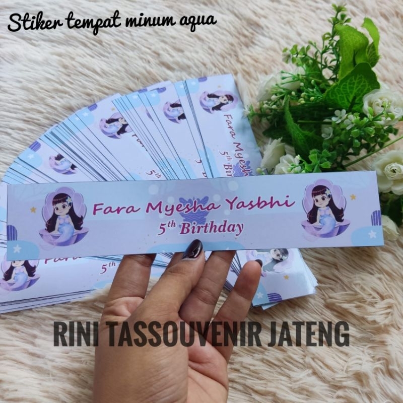 Jual stiker label waterproof - label botol minum - label bento | Shopee ...