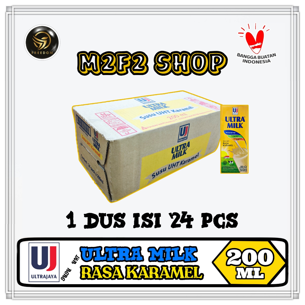 Jual Susu Ultra Milk Rasa Karamel | Caramel Kotak UHT - 200 ml (Kemasan ...