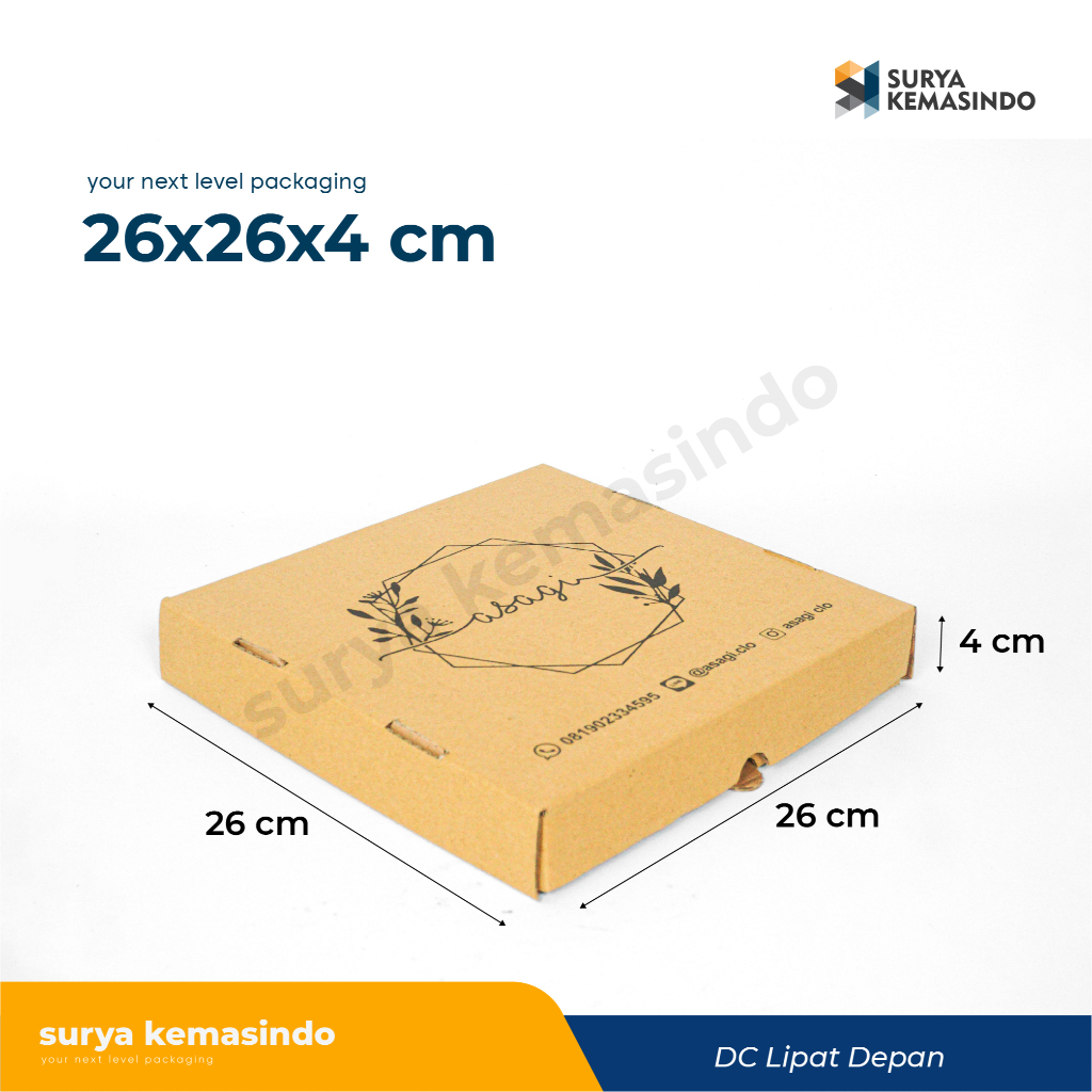 Jual Box Sisa Produksi 26x26x4 cm (Asagi) Box/Packing/Kardus/Karton ...