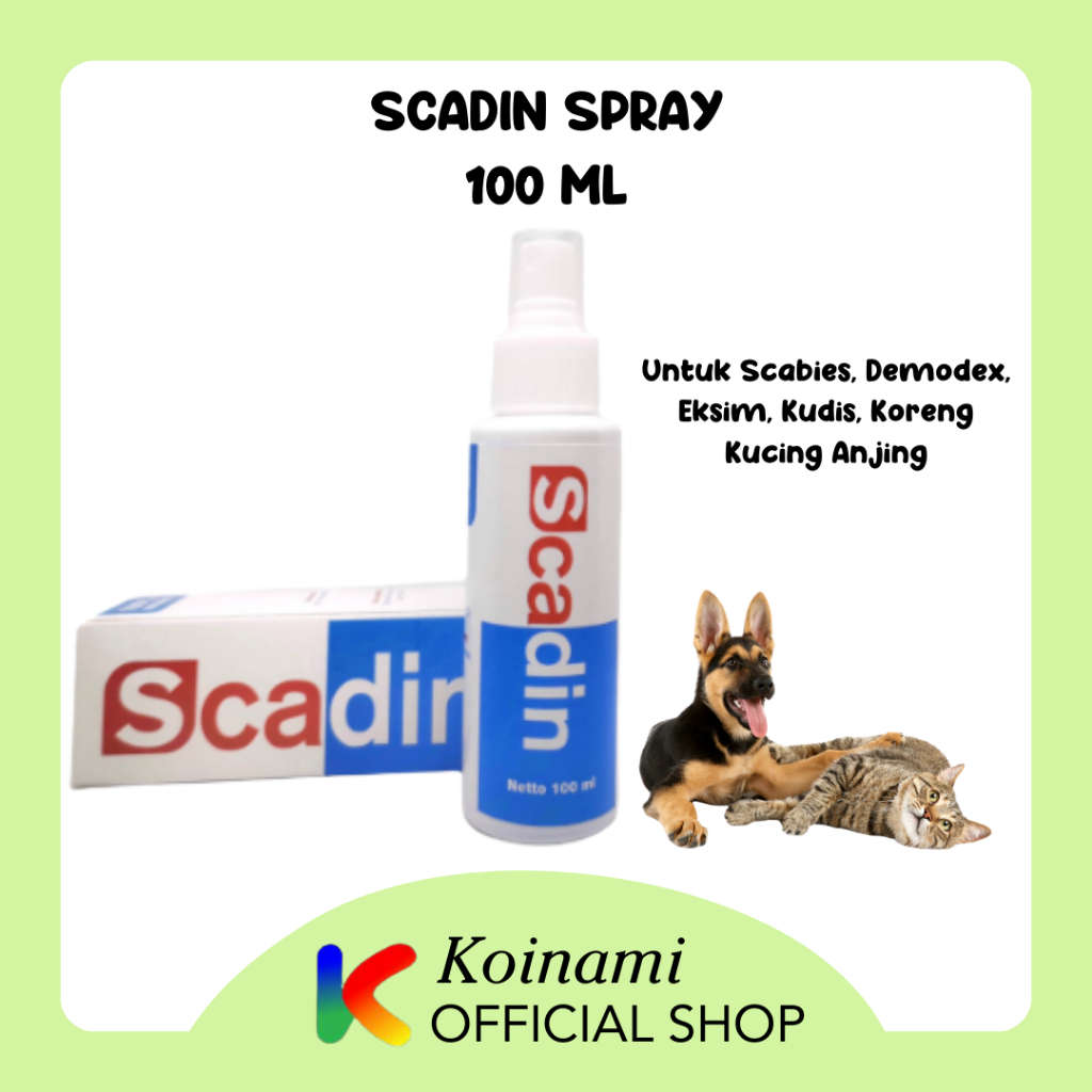 Jual SCADIN SPRAY 100 ml SCABIES, DEMODEX, EKSIM, KUDIS, KORENG UNTUK ...
