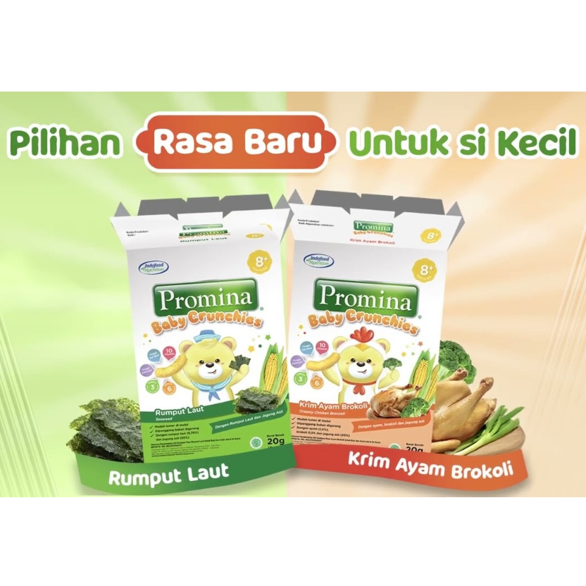 Jual ️ Albani ️ Promina Baby Crunchies Kemasan Box 20 gram - Varian Rasa Lebih Lengkap - Snack ...