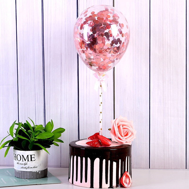 Jual TOPPER CAKE BALON CONFETI / DEKORASI KUE ULANG TAHUN BALON KECIL ...