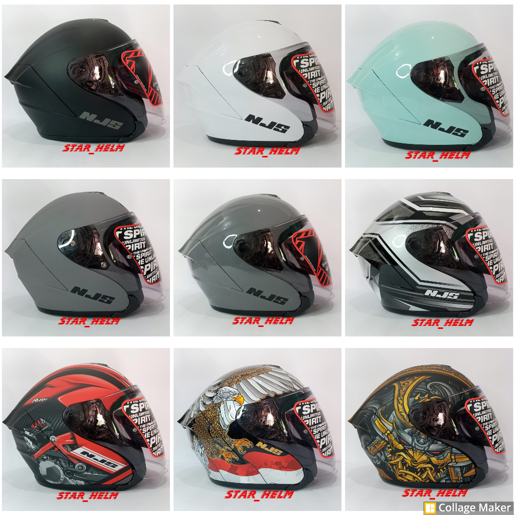 Jual HELM NJS KAIROZ ORIGINAL 100% | HELM HALF FACE NJS KAIROZ ORIGINAL ...