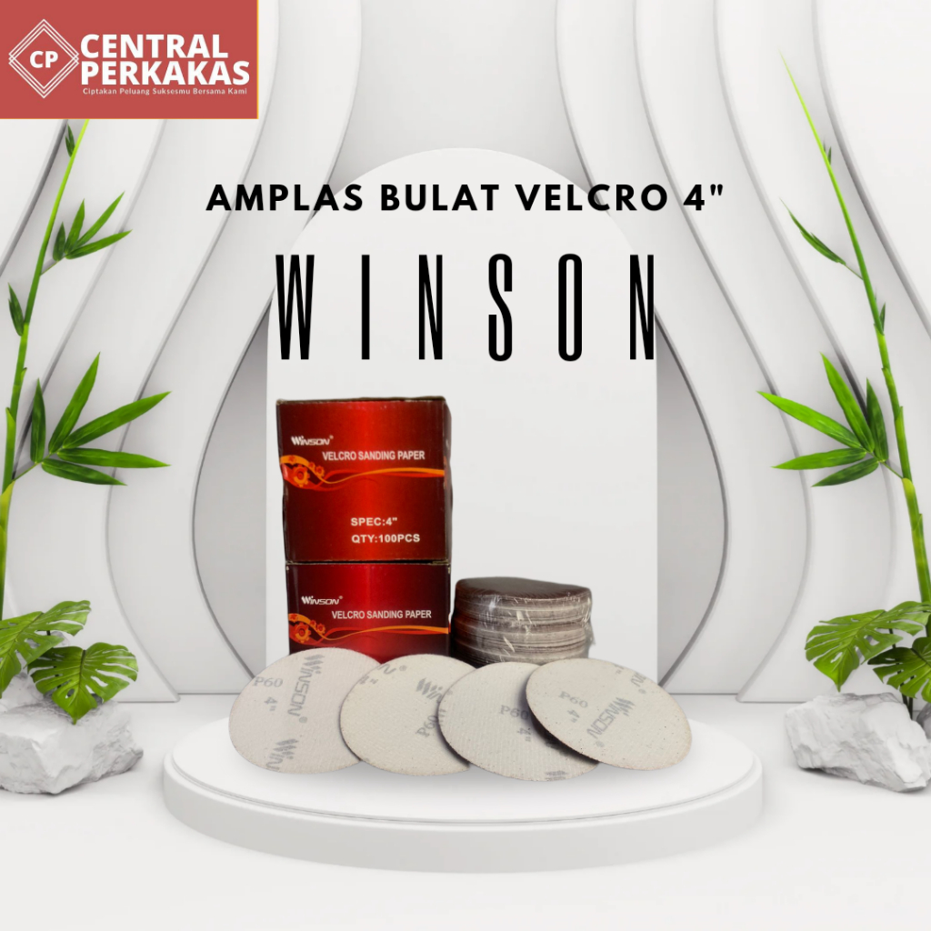 Jual AMPLAS BULAT VELCRO 4"/ Amplas Bulat // Amplas Tempel Murah WINSON ...