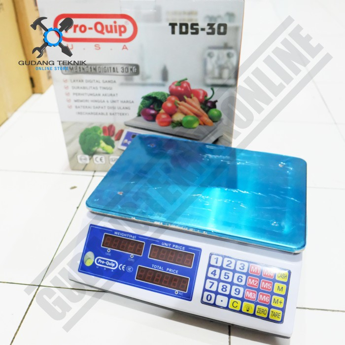 Jual Timbangan Duduk Digital 30Kg TDS30 PROQUIP / Digital Scale Charger ...