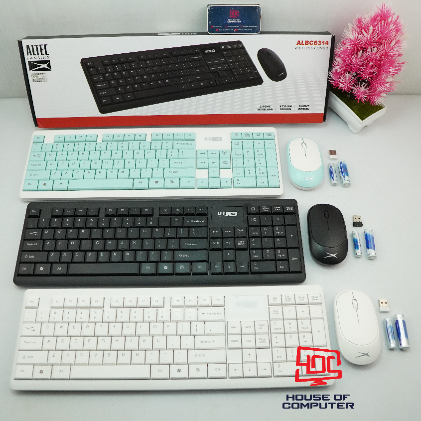 Jual KEYBOARD + MOUSE WIRELESS ALTEC LANSING ALBC6314 SILENT FREE ...