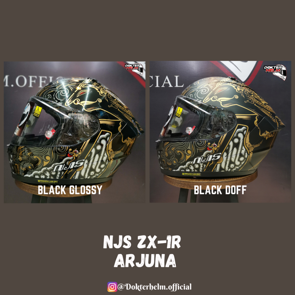Jual HELM NJS ZX-1R ZX1R FULL FACE FULLFACE MOTIF NEW TERBARU ARJUNA ...