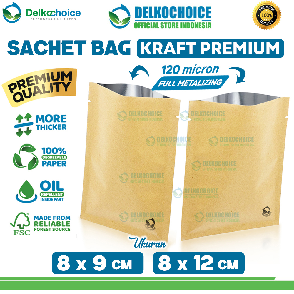 Jual Sachet Bag FOOD GRADE Kraft Paper PREMIUM Metalizing Foil ...