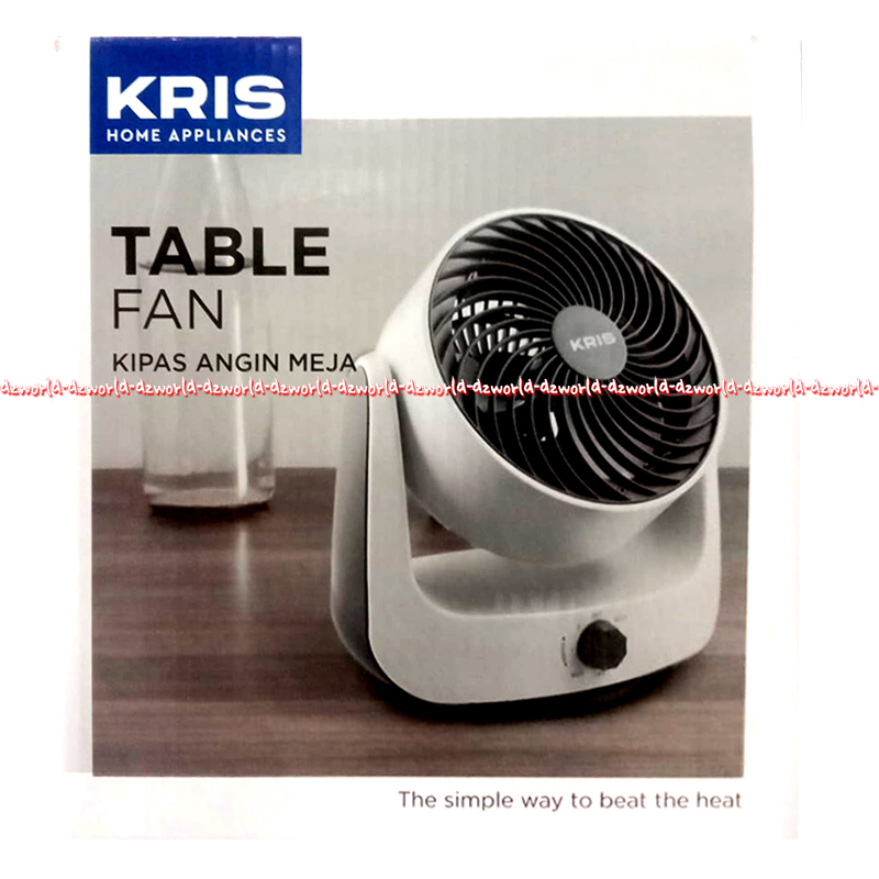 Jual Kris Kipas Angin Meja Table Fan Dengan 3 Kontrol Kecepatan Putih 8inch Desk Fan Bisa Tekuk ...