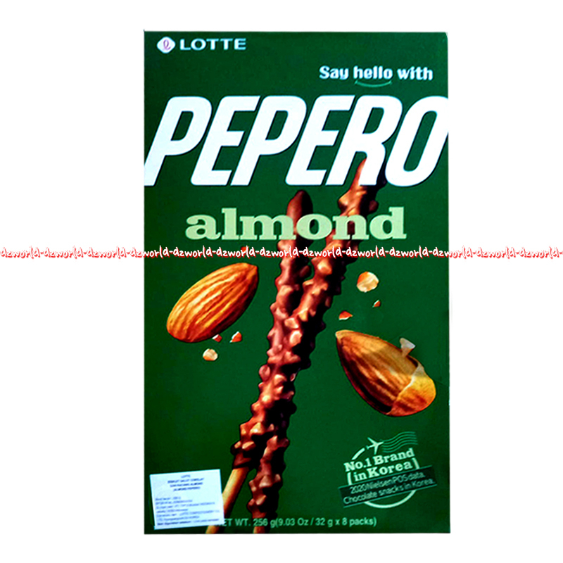 Jual Pepero Almond 256gr Chocolate Biskuit Peperro Coklat Lotte Cemilan ...