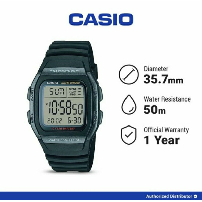 Jual Jam Tangan Pria Casio W-96H-1BVDF / W-96H-1B Original | Shopee Indonesia