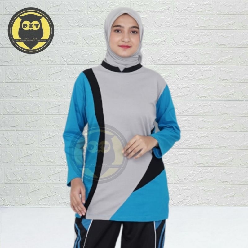 Jual Baju Olahraga Muslimah / Kaos Olahraga Muslimah / Baju Senam Wanita (Hanya Baju) | Shopee ...
