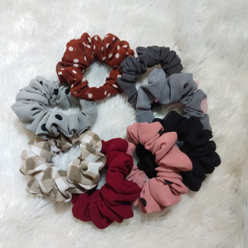 Jual SCRUNCHIE IKAT RAMBUT KOREA / SCRUNCHIE MINI LUCU | Shopee Indonesia