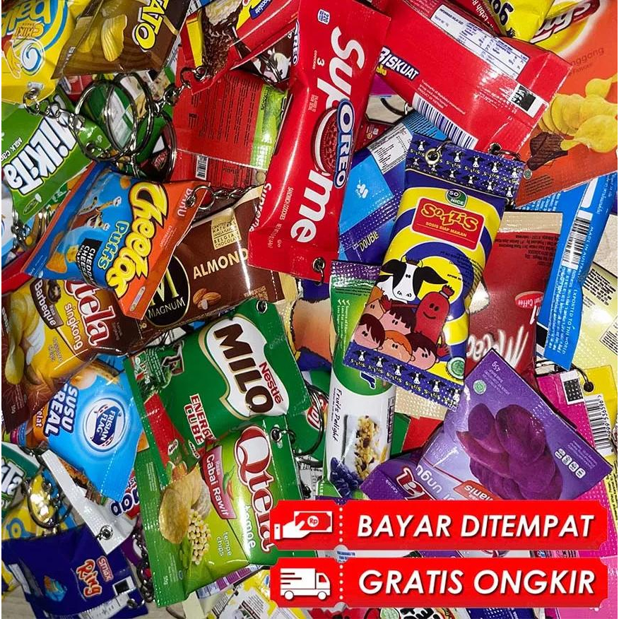 Jual ( Wrsr27 ) GANTUNGAN KUNCI SNACK IMUT MINIATUR SNACK LUCU GANCI ...
