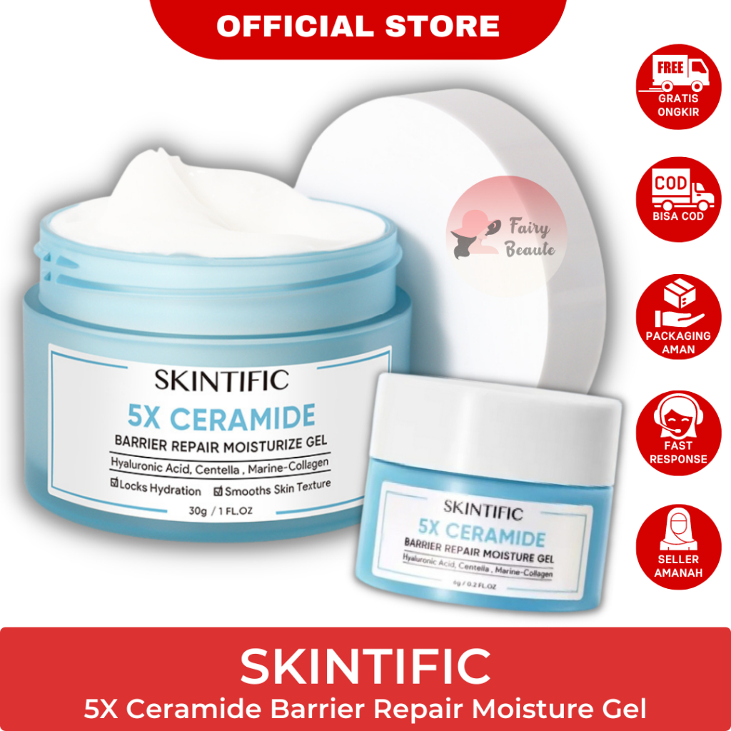Jual SKINTIFIC 5X Ceramide Barrier Repair Moisture Gel 80gr Facial ...