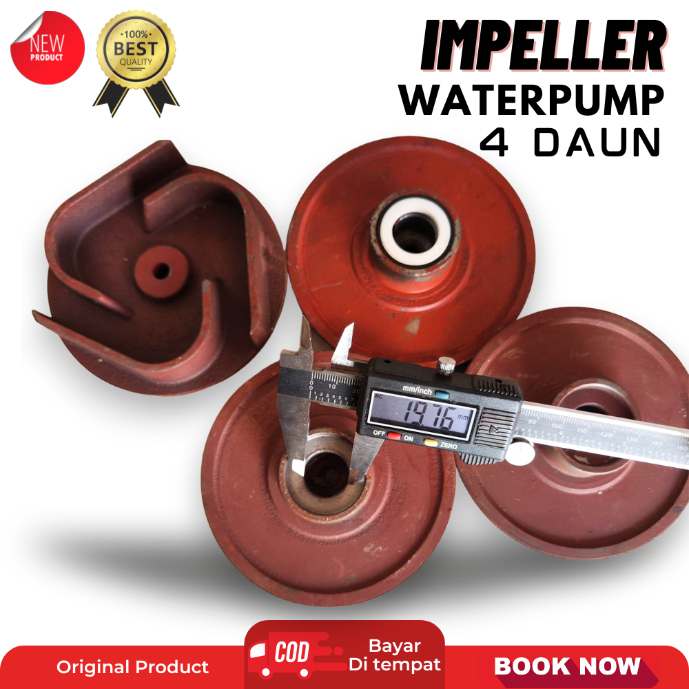 Jual jual Kipas impeller alkon diesel 3 dim 4 daun bahan besi cor pompa ...