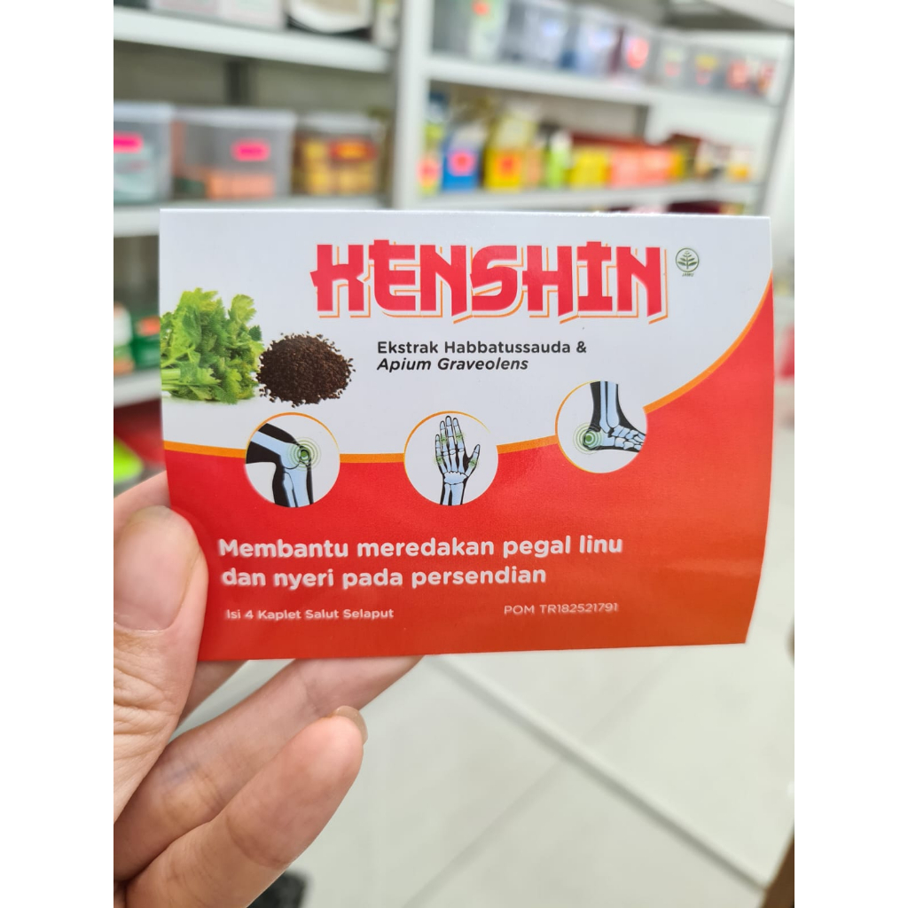 Jual KENSHIN ISI 4 KAPLET OBAT SENDI PEGAL LINU / OBAT PERSENDIAN ...