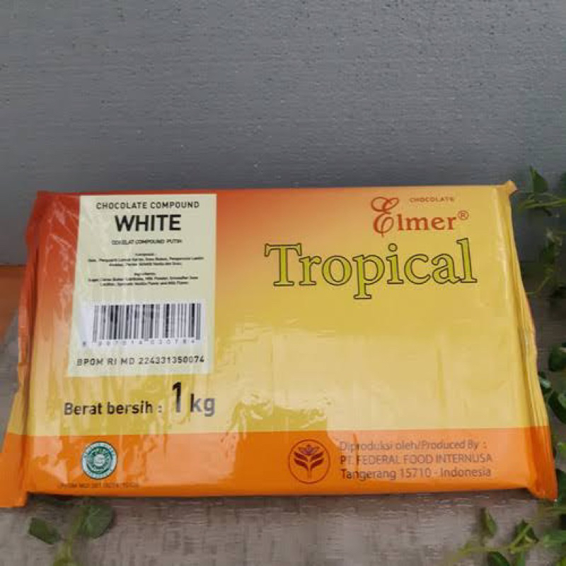 Jual Elmer Chocolate Compound Tropical White 1kg | Shopee Indonesia