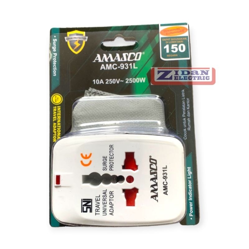 Jual Amasco Universal Travel Adaptor / Colokan Listrik Stop Kontak ...