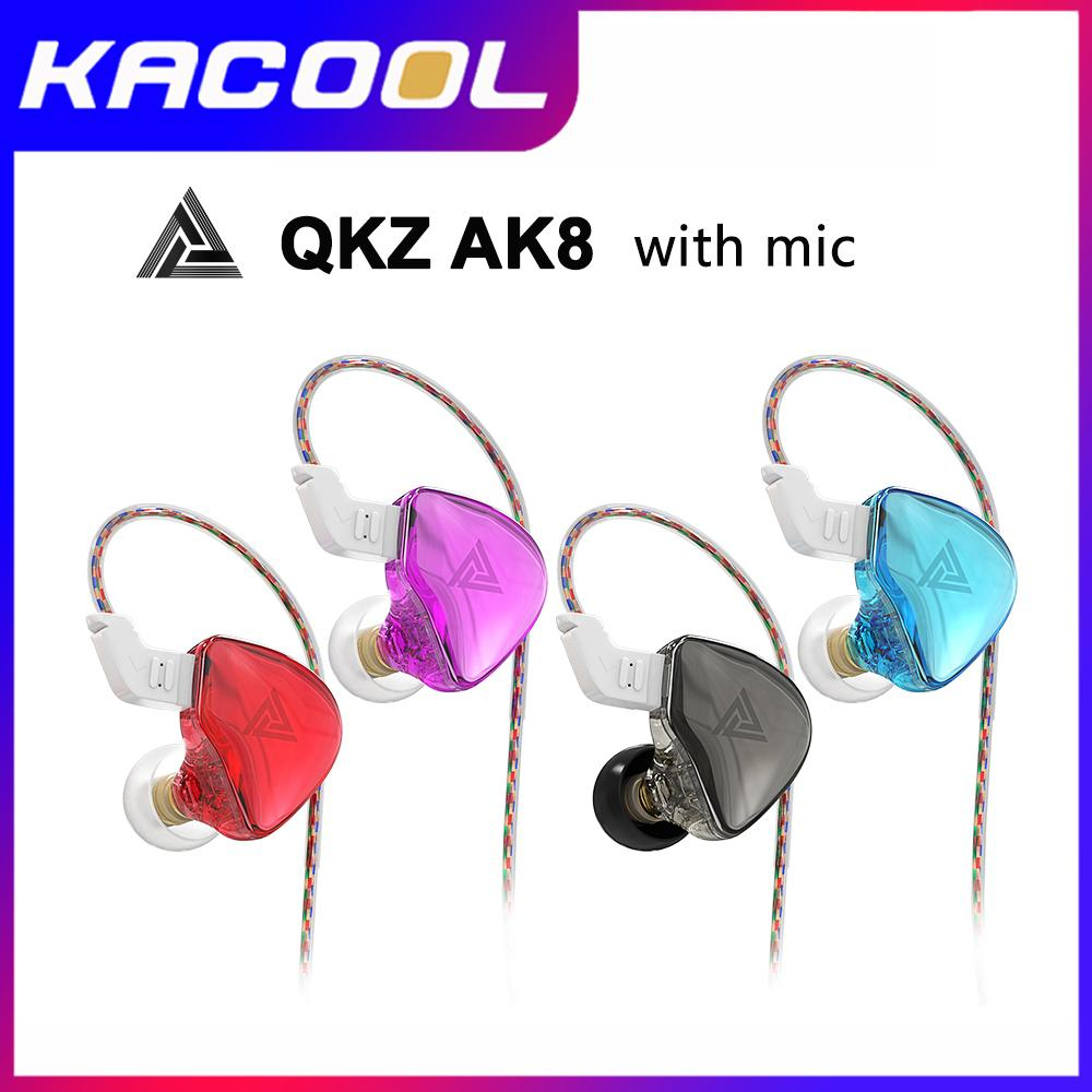 Jual QKZ AK6 QKZ AK8 In-Ear Stage HIFI Dynamic Headphones Game Wire Control Bass Headphones with ...
