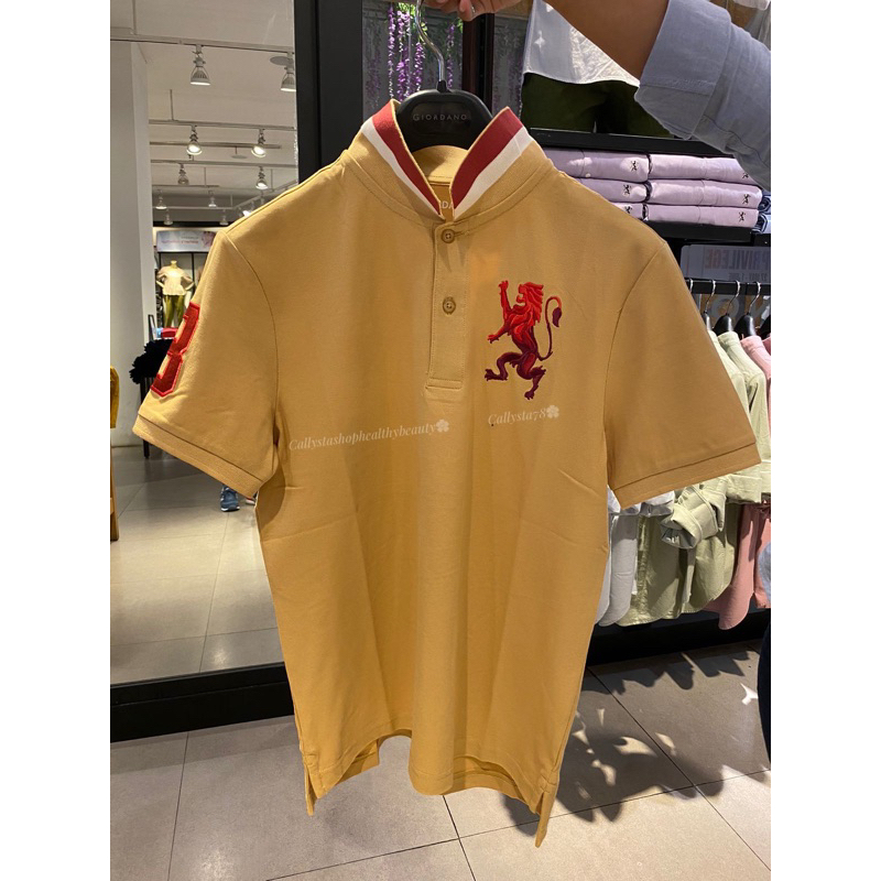 Jual Giordano Polo Shirt Lion 3D Tapered Fit Signature Parchment from ...