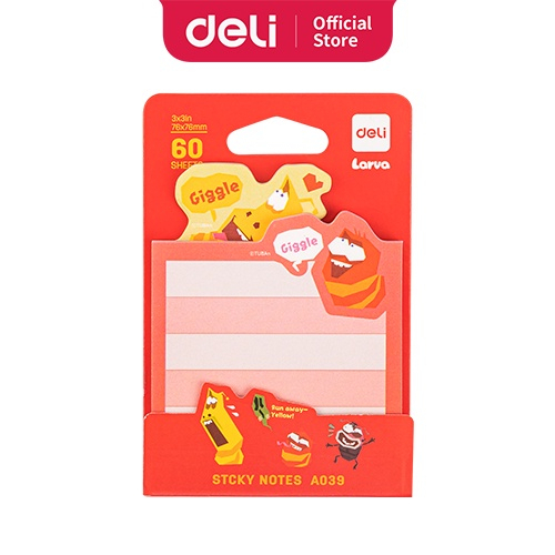 Jual Deli Larva Sticky Notes / Memo Tempel 76 x 76 mm 60 Lembar 2 Warna ...