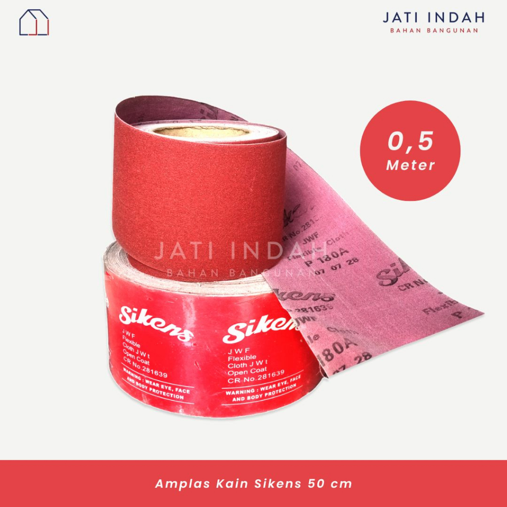 Jual [0,5 METER] Amplas Tembok Kayu Besi SIKENS Grit #180 | Amplas Kain ...