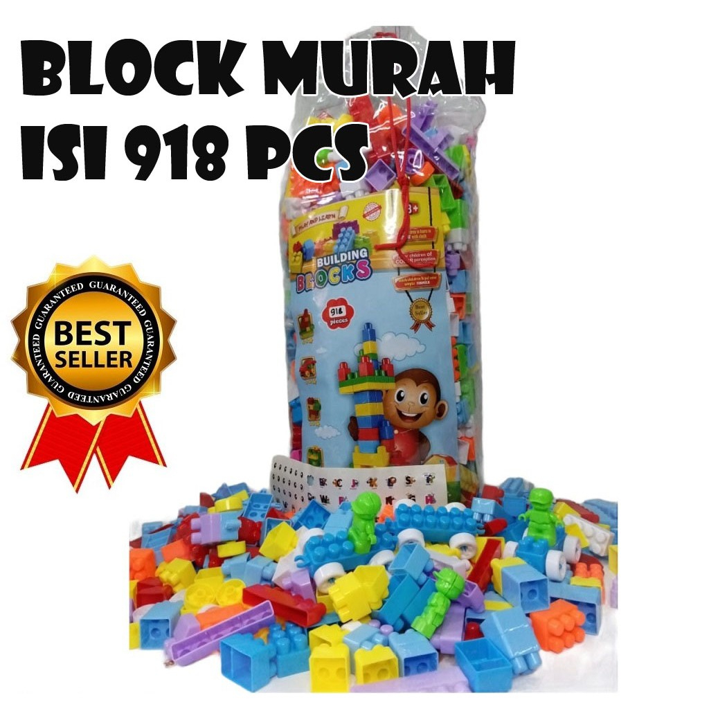 Jual Mainan Block Susun Mr Block Mainan Balok Anak Balita Edukasi Isi ...