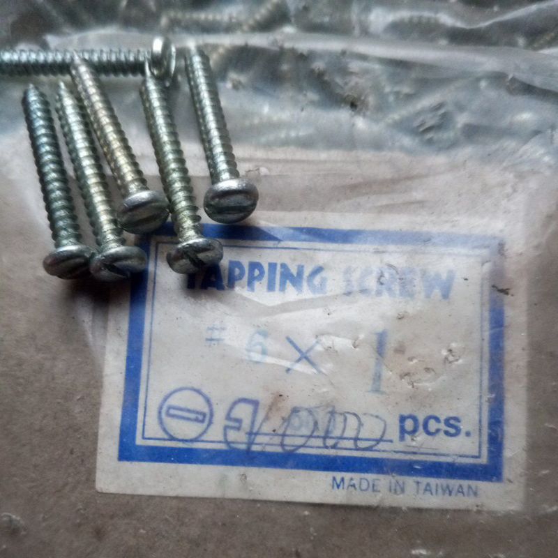 Jual Sekrup Philip PH #6 x 1" Self Tapping Screw (-) 100 bh Taiwan ...