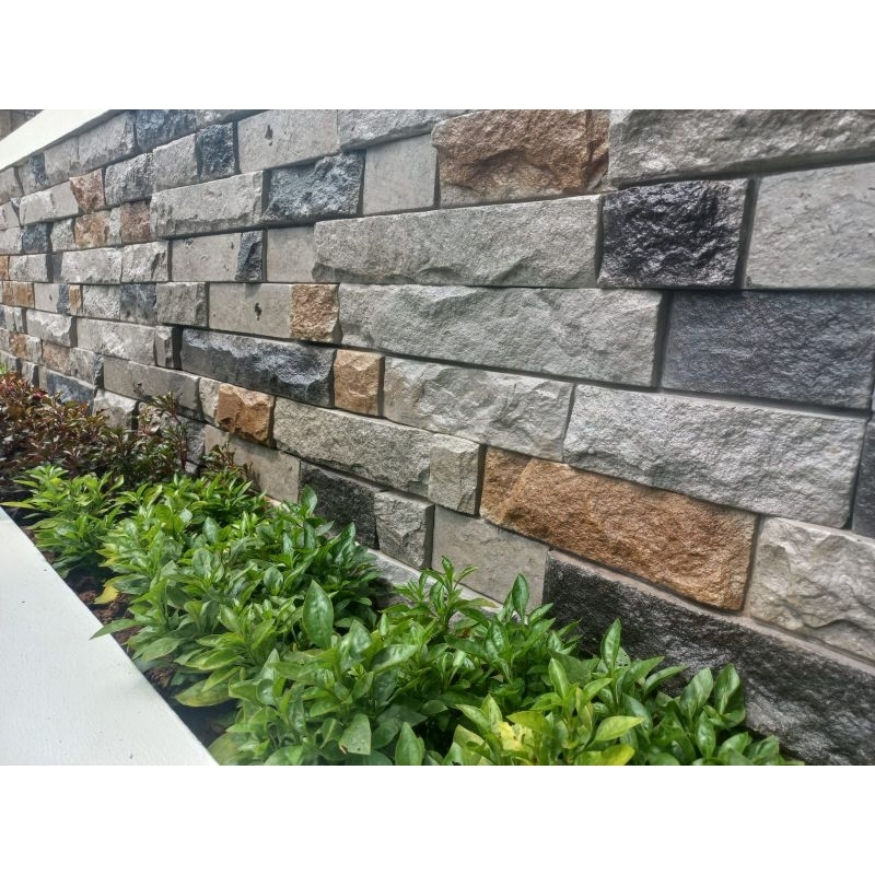 Jual YS 023 Grey #batu alam cetak/batu alam dinding/batu tempel/stone ...