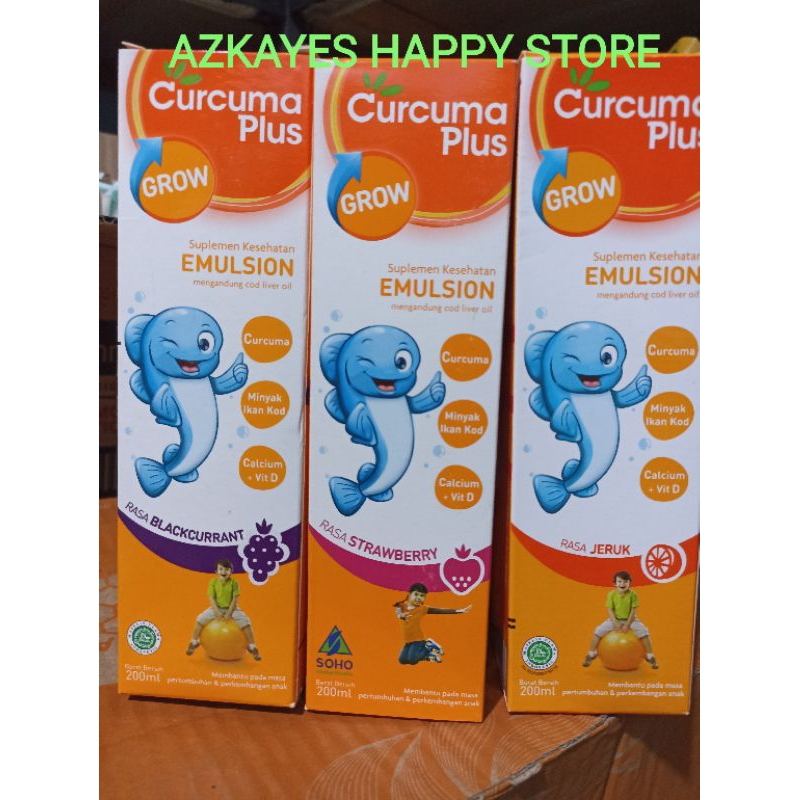 Jual Curcuma plus Emulsion suplemen kesehatan dengan rasa buah. 200 ml ...