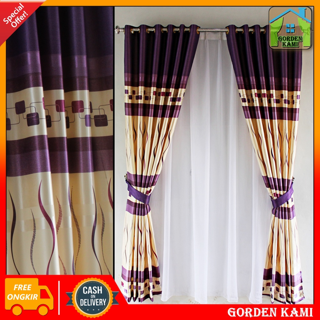Jual Gorden Tirai Jendela Dan Pintu Bahan Kain Blackout Import Motif ...