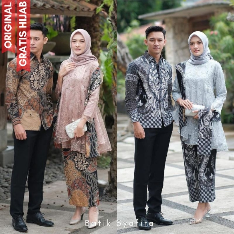 Jual Kebaya Batik Couple Mega Best Seller • Free hijab • Original ...