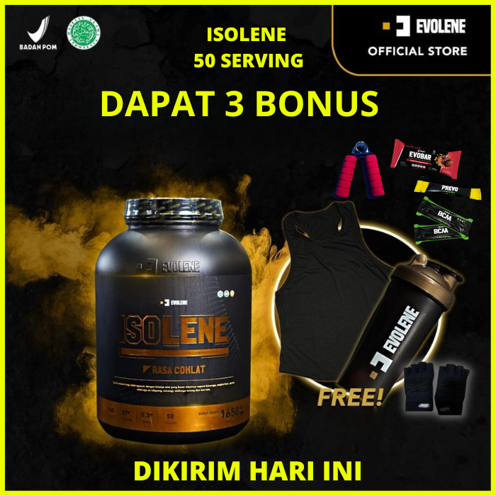 Jual ISOLENE EVOLENE 50 SERVING BPOM RASA COKLAT HALAL SUSU PROTEIN ...