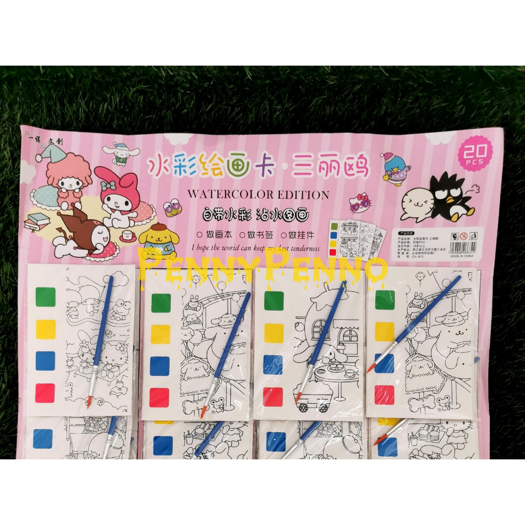 Jual Mewarnai Ajaib Magic Water / Mewarnai Cat Air ( 1 Bungkus 3 Lmbr ...